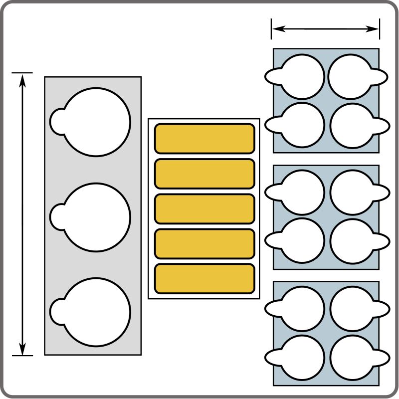 Sonderanfertigung von Klebepunkten Klebeshop24