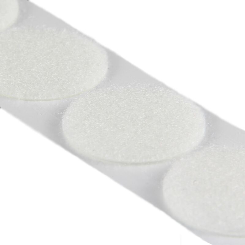 Klettpunkte Ø16 mm selbstklebend, weiß Flausch 1250 Stück